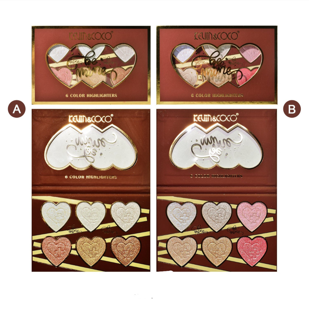 New Heart Highlighter Illuminator Face Highlighter Kit – eDesire