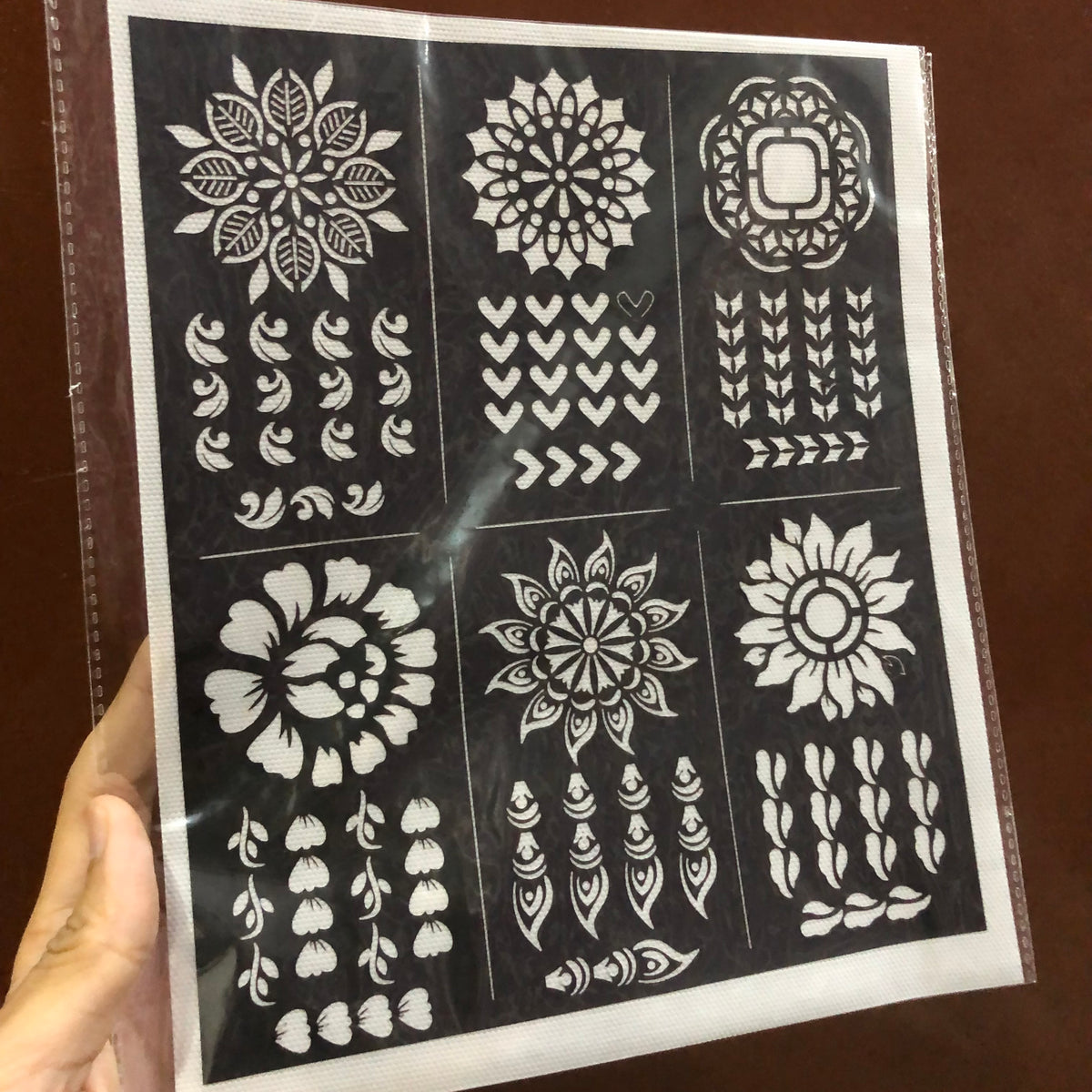 Mehndi Bunch Stamp With Fingers Stamp Henna Stencil Stickers – eDesire