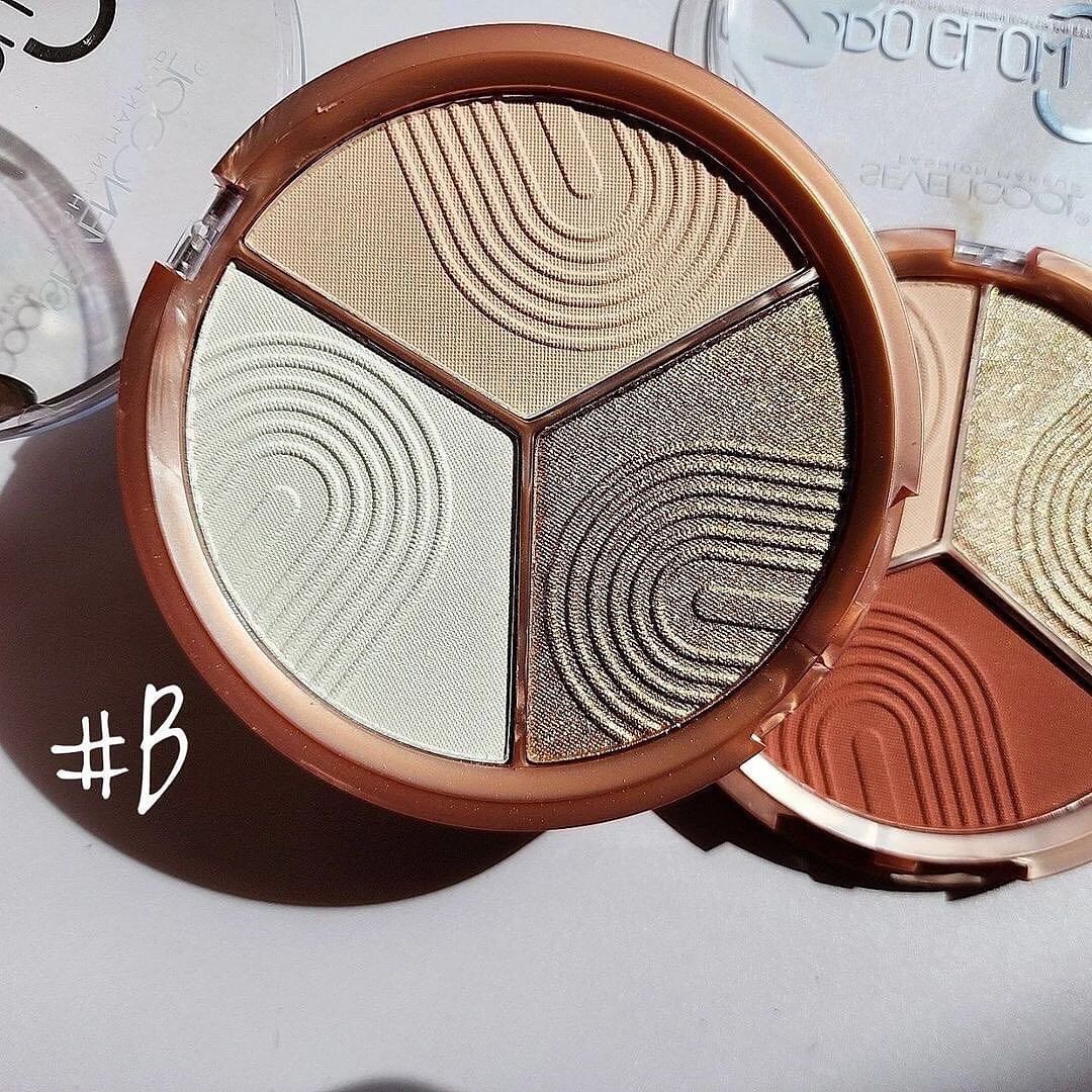 3 Color Pro Glow Highlighter Palette Highly Pigmented Prettiest Glow P ...